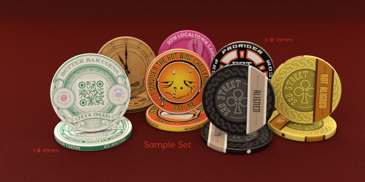 Stock Token Deisngs – Bar Tender Pub Coins