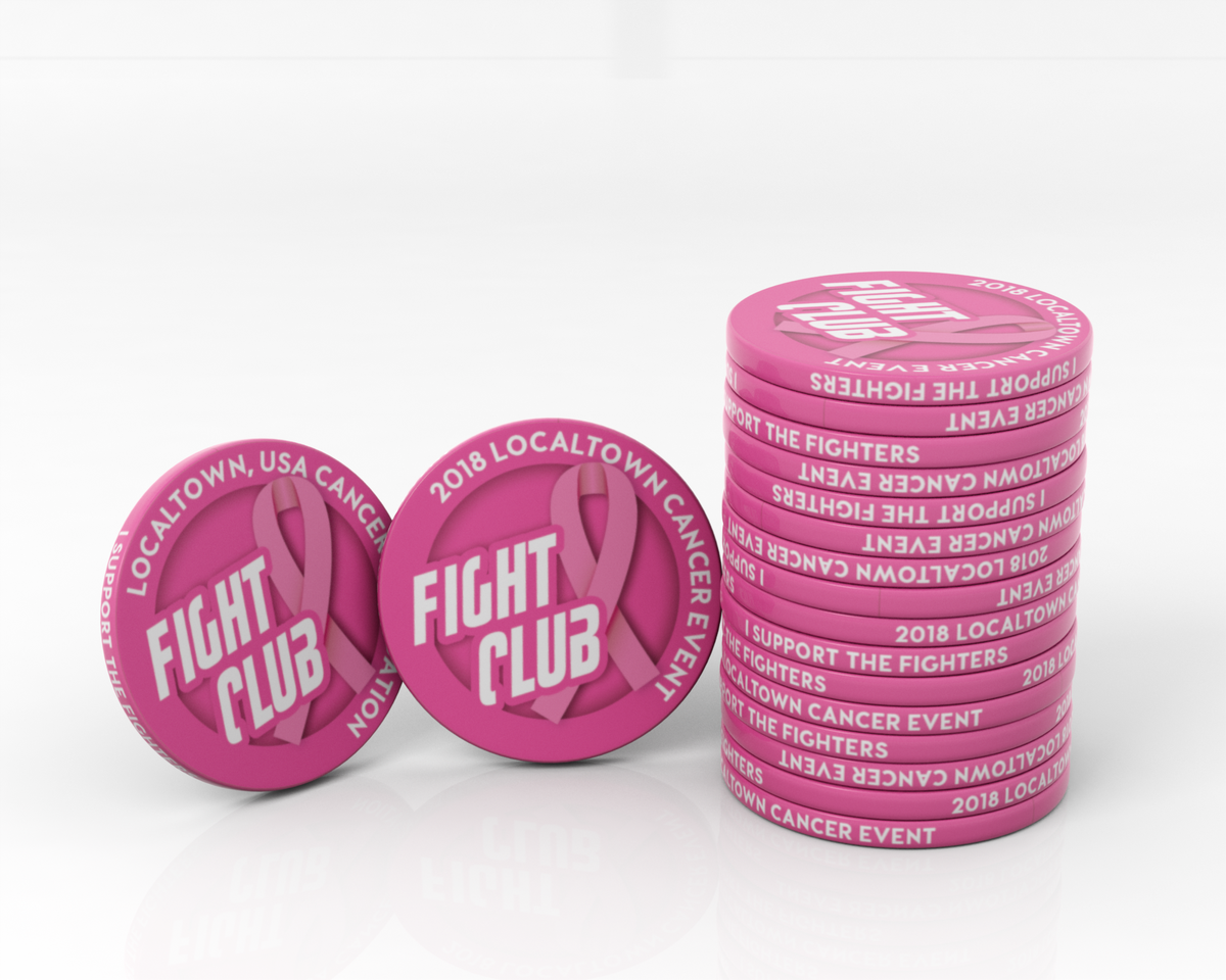 Fight Club Cancer Event Tokens - Semi-Custom - 39mm – Bar Tender Pub Coins